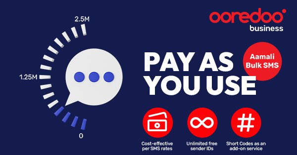 Ooredoo Launches Aamali Bulk SMS Pay-as-You-Use Plan - Ooredoo Qatar