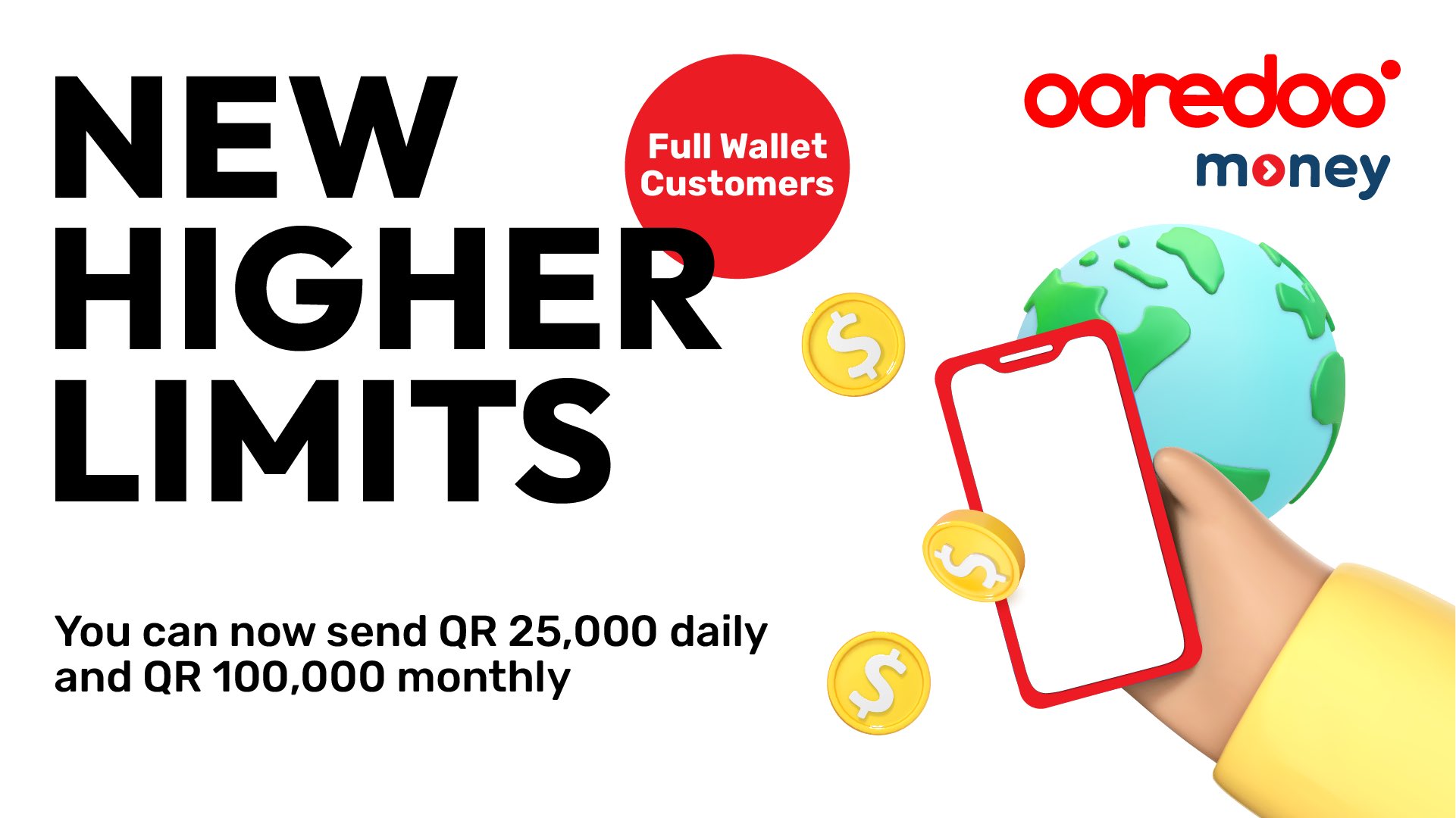 Ooredoo Money Enhances Wallet Limits for Customers - Ooredoo Qatar